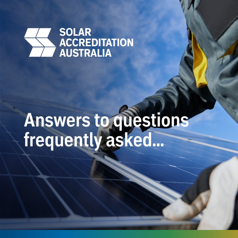 Answers to frequently asked questions (FAQs) - Solar Accreditation ...